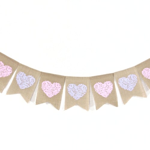 Glitter Heart Banner Valentines Day Decor Happy Valentines - Etsy