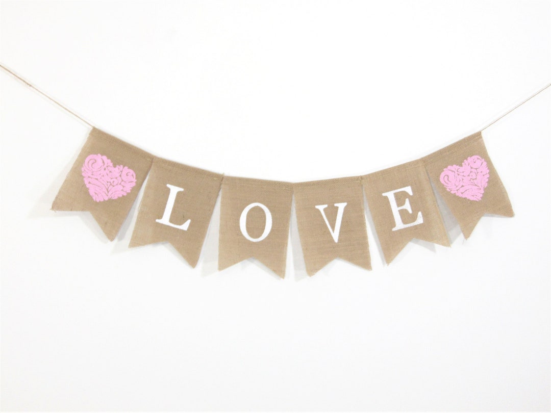 Love Banner, Valentines Day Decor, Happy Valentines Day Banner ...
