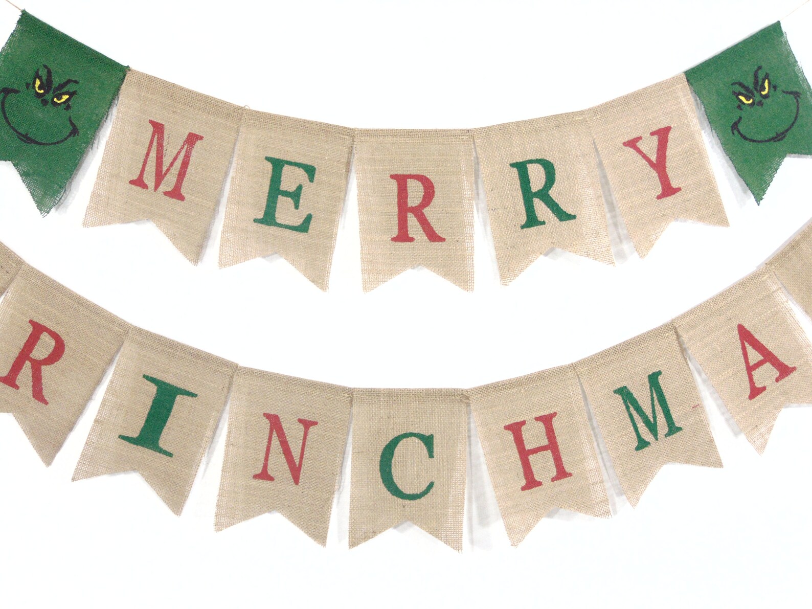 Merry Grinchmas Banner, Grinch Christmas Decorations, Merry Christmas ...