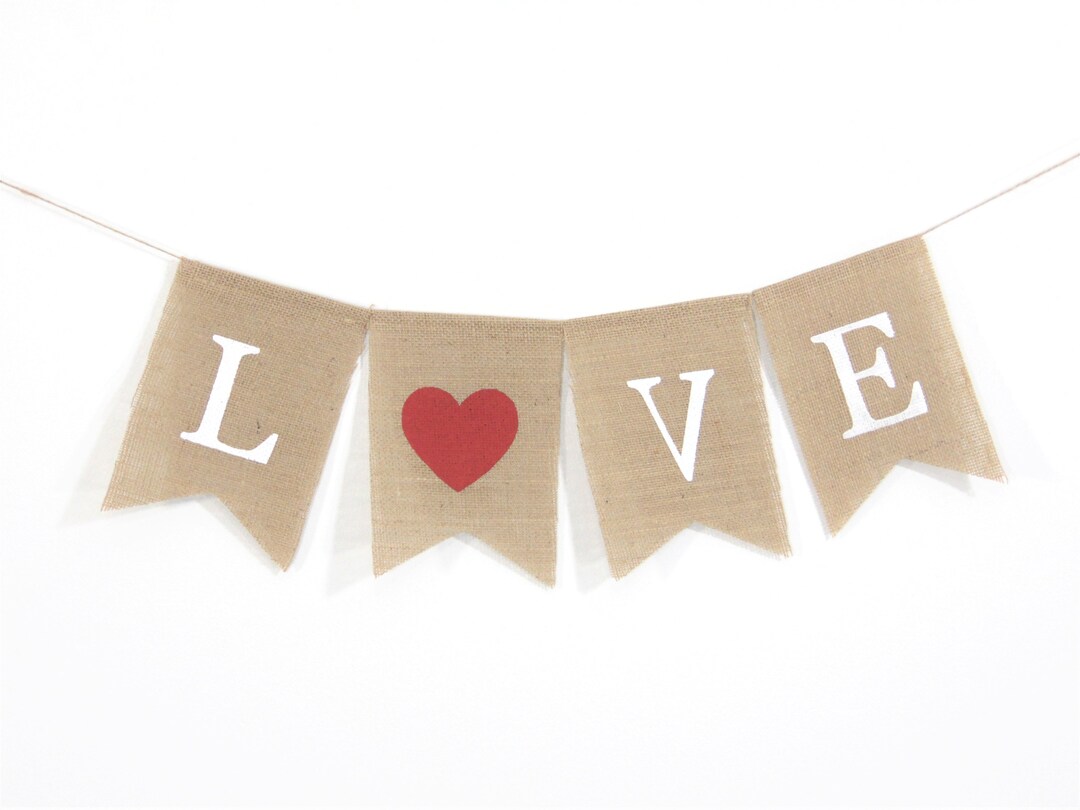 Love Banner, Valentines Day Decor, Happy Valentines Day Banner ...