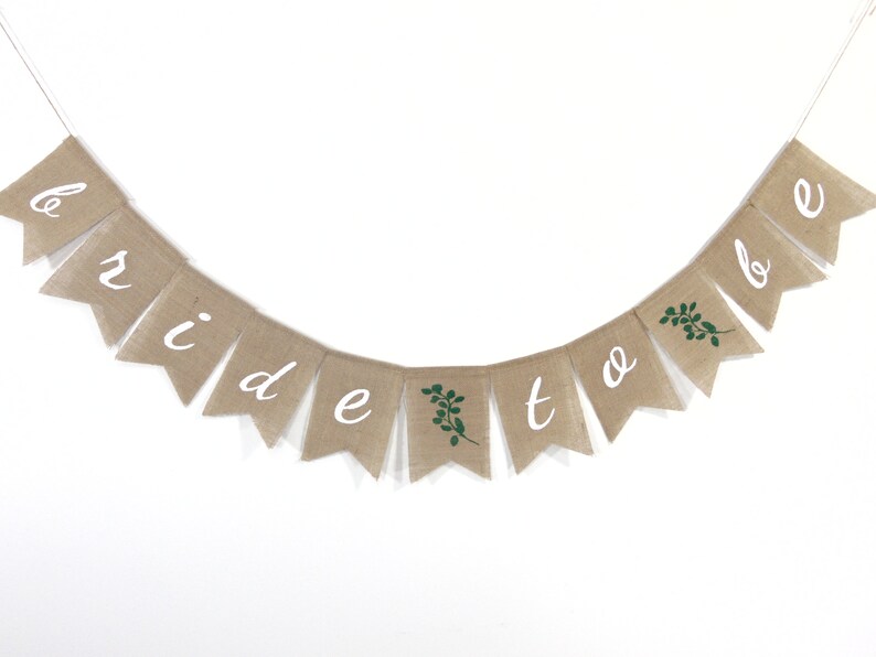 Greenery Bride to Be Banner Bridal Shower Decorations - Etsy