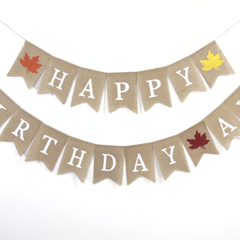 Fall Birthday Banner - Etsy