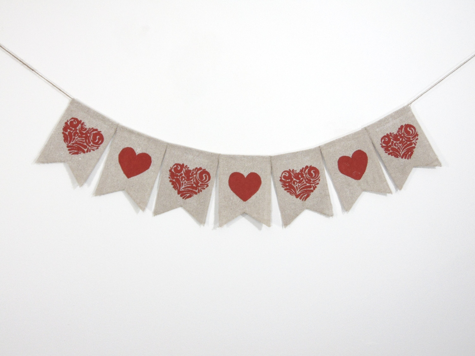 Valentine Heart Banner, Valentines Day Decor, Happy Valentines Day ...