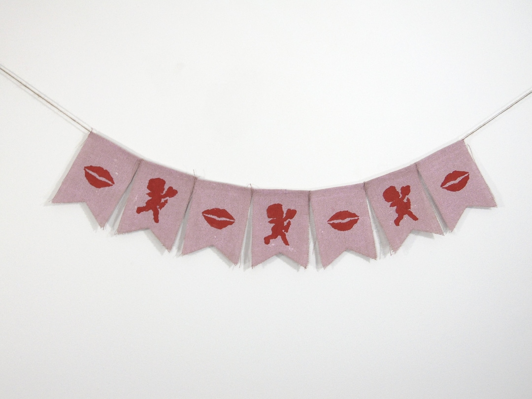 Cupid Banner, Valentines Day Decor, Happy Valentines Day Banner ...