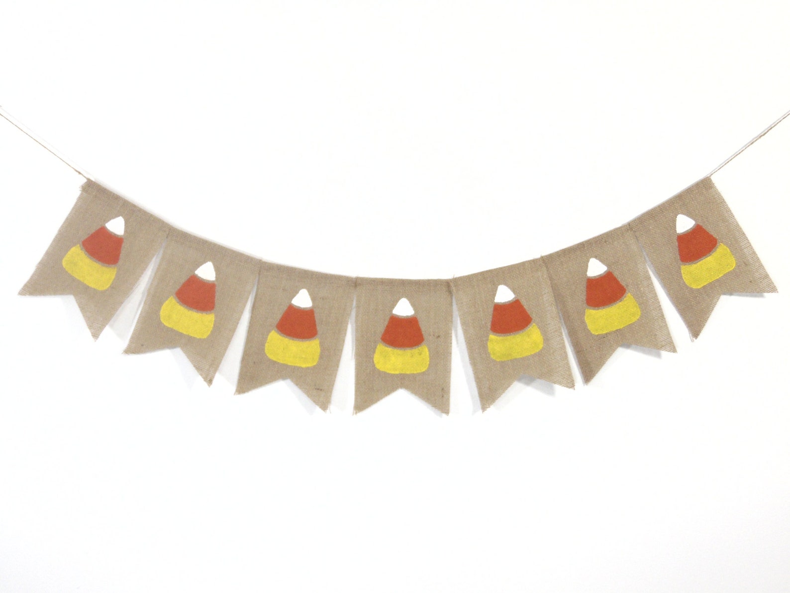 Halloween Decorations Candy Corn Banner Halloween Burlap - Etsy