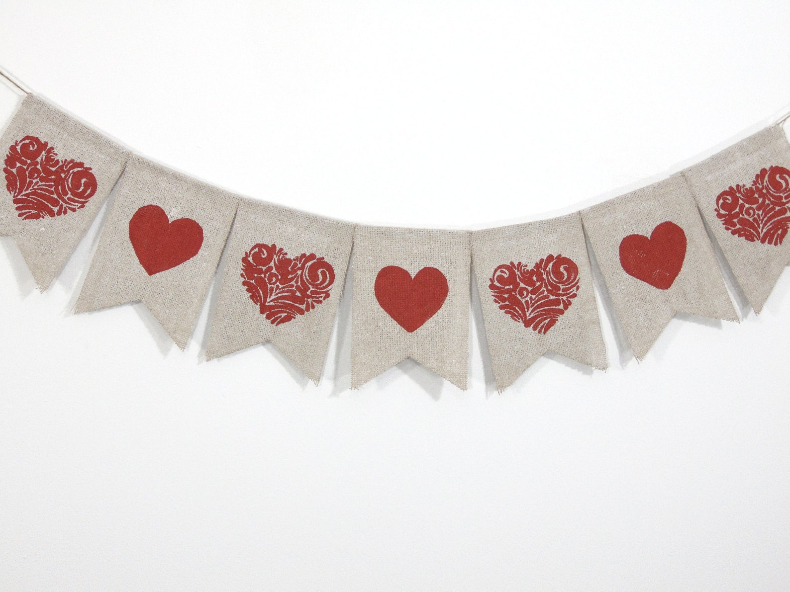 Valentine Heart Banner Valentines Day Decor Happy Valentines - Etsy