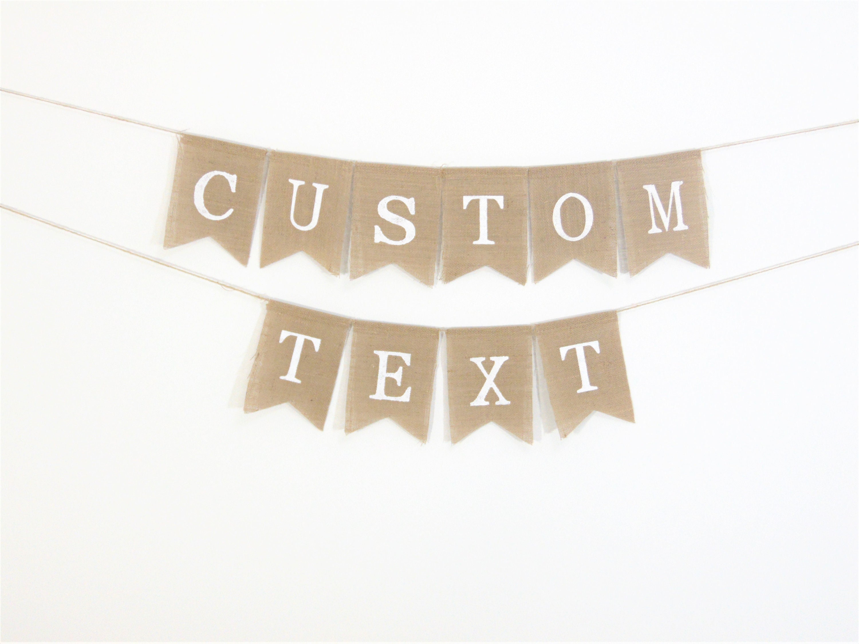 Custom Burlap Banner Personalized Banner Design Your Banner - Etsy