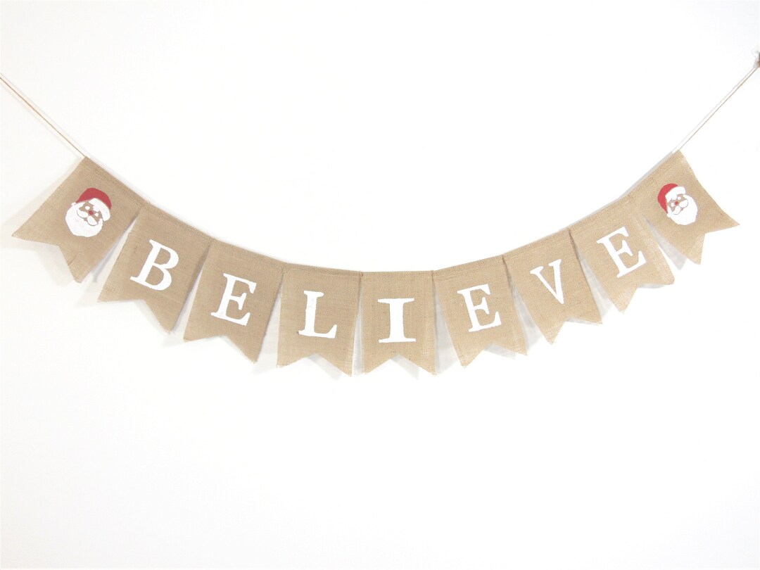 Believe Christmas Banner, Christmas Garland, Christmas Decor, Believe ...