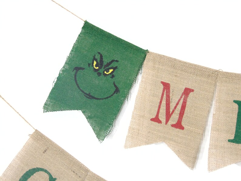 Merry Grinchmas Banner, Grinch Christmas Decorations, Merry Christmas ...