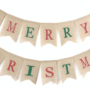 Merry Christmas Banner, Merry Christmas Bunting, Christmas Decor ...