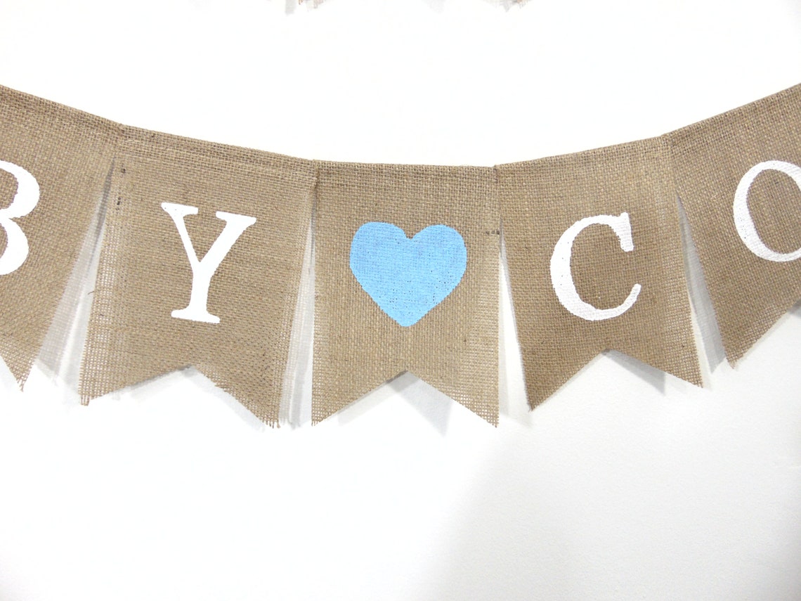 Welcome Baby Banner Burlap Baby Banner Baby Shower - Etsy