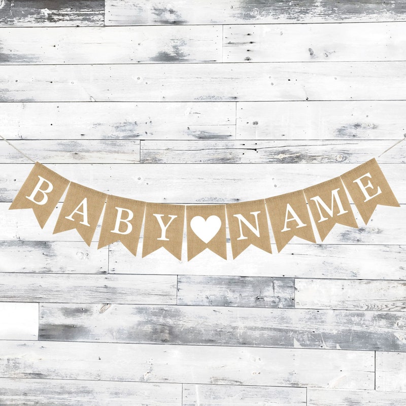 Burlap Heart Banner - Etsy