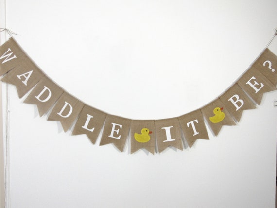 Waddle It Be Banner Gender Reveal Party Shower Decor Baby - Etsy