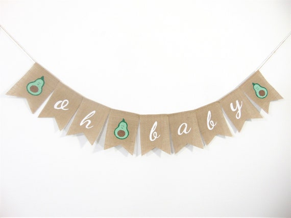 Avocado Baby Shower Banner Avocado Shower Decoration Baby - Etsy