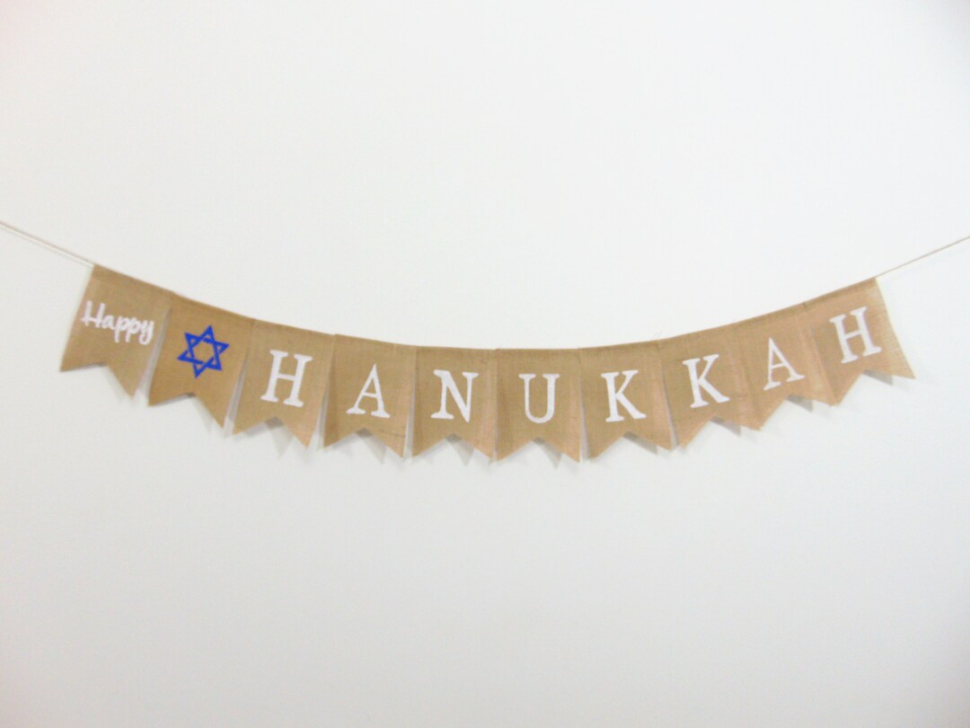 Happy Hanukkah, Hanukkah Banner, Hanukkah Bunting, Hanukkah Decor ...