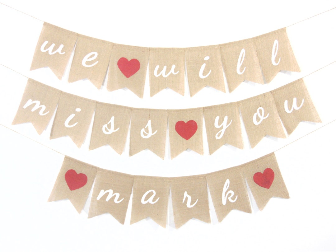 Custom We Will Miss You Banner, Retirement Party Decor, Retirement ...