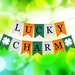 Lucky Charm St. Patricks Day Burlap Banner, St. Patricks Party Decor ...