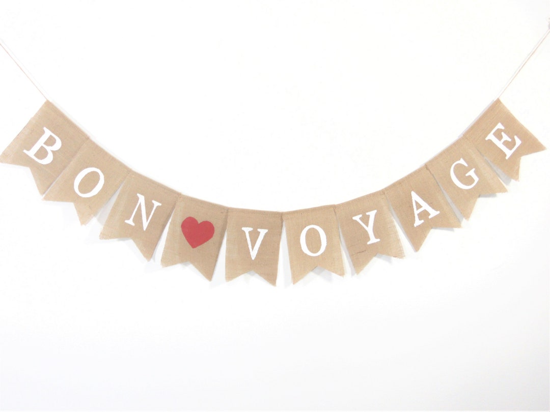 Bon Voyage Banner, Going Away Party, Travel Party Decorations, Farewell ...