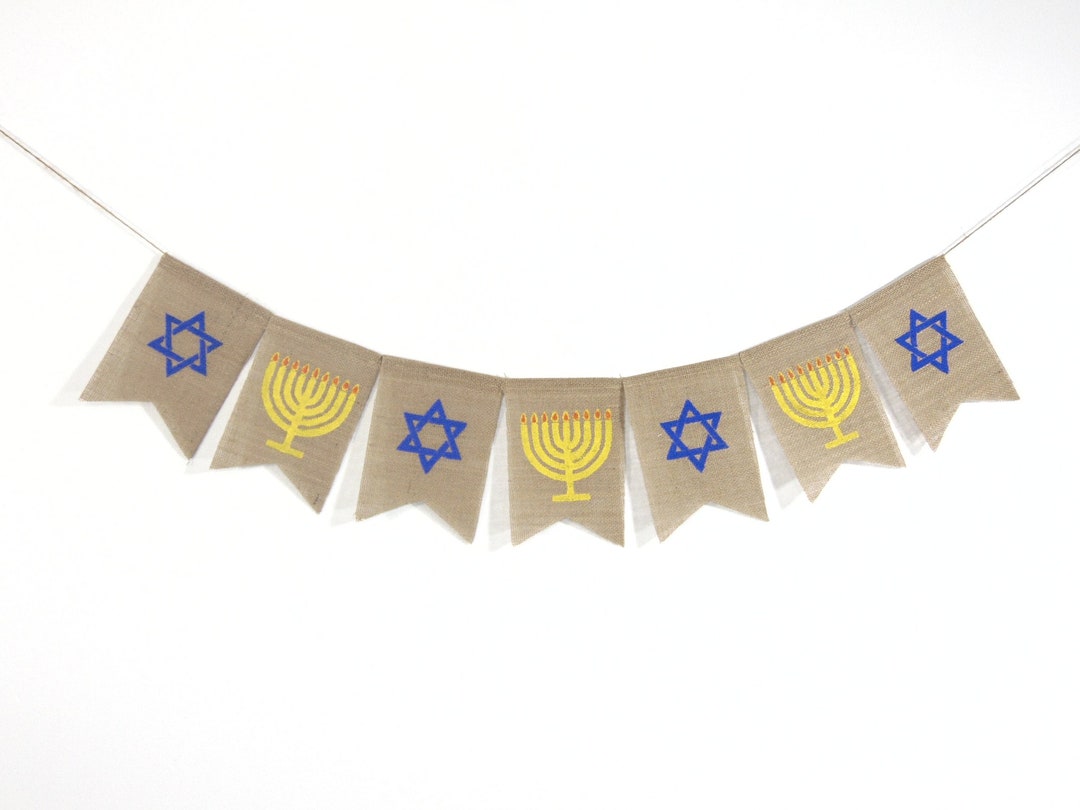 Hanukkah Decorations, Hanukkah Banner, Hanukkah Bunting, Happy Hanukkah ...