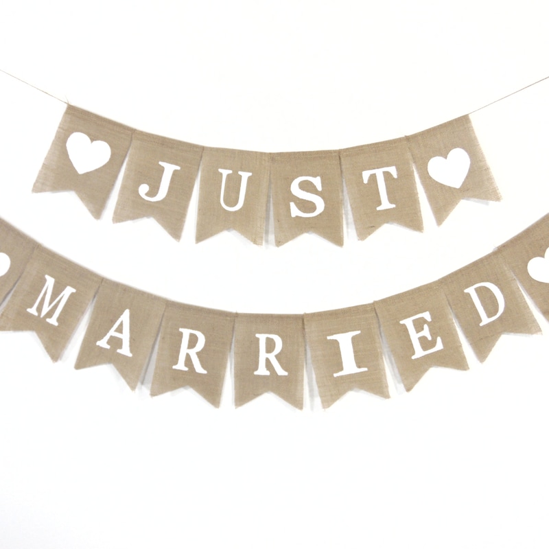 Hanging Just Married Banner - Etsy