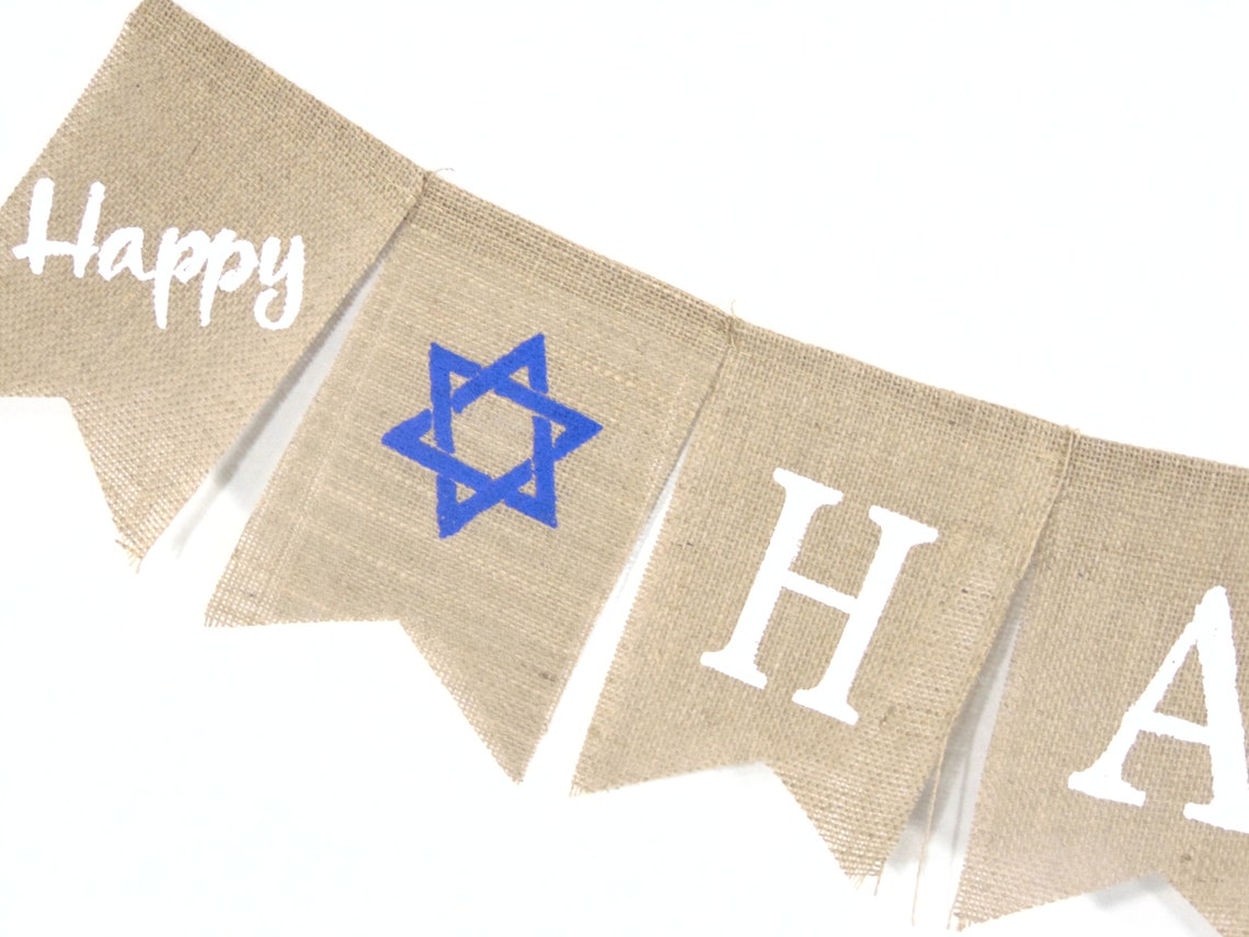 Happy Hanukkah Hanukkah Banner Hanukkah Bunting Hanukkah - Etsy