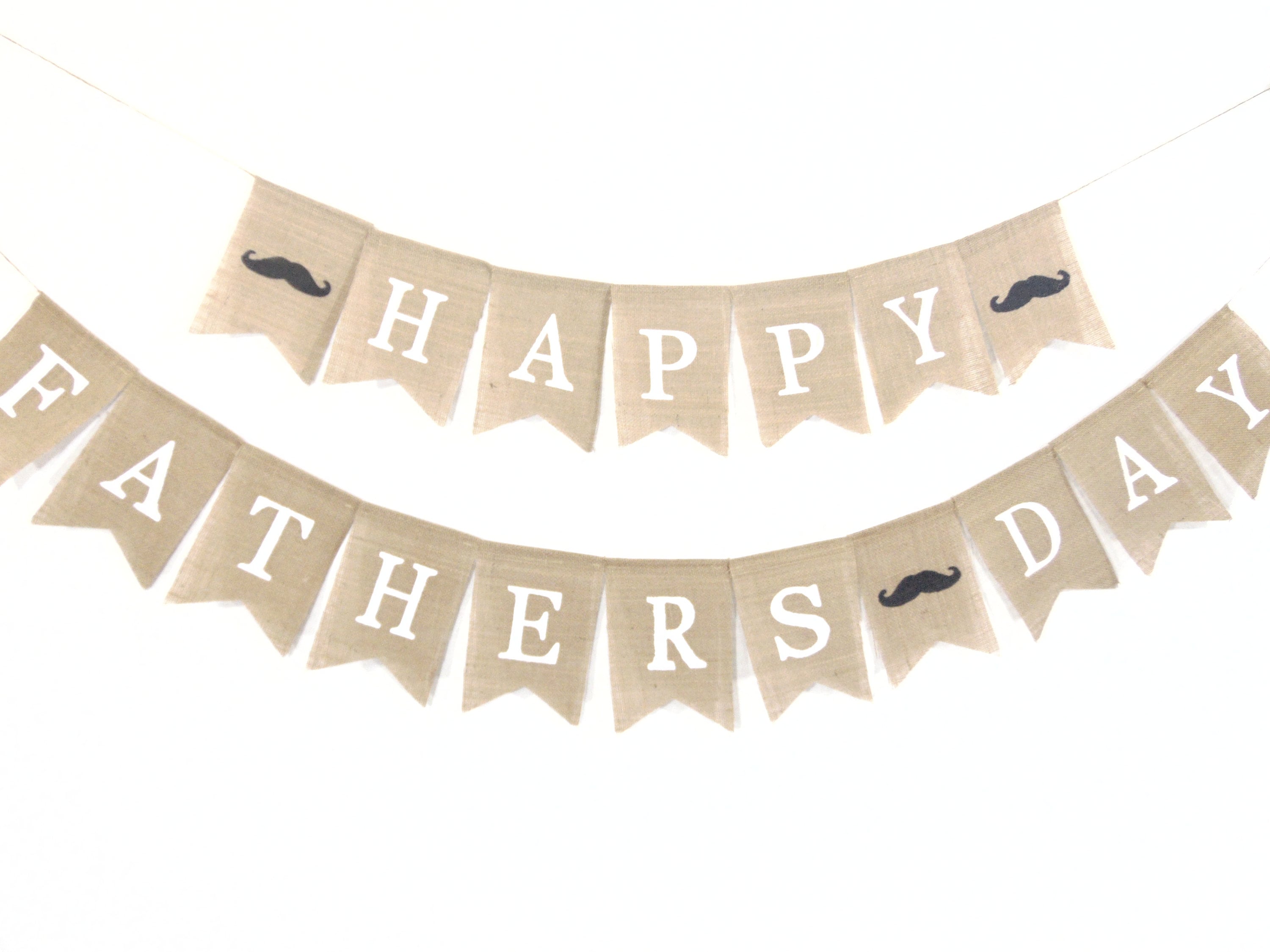 Happy Fathers Day Burlap Banner Fathers Day Banner Fathers - Etsy