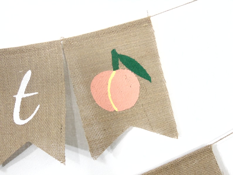 Sweet Lil Peach, Peach Baby Shower Banner, Peach Shower Decorations ...