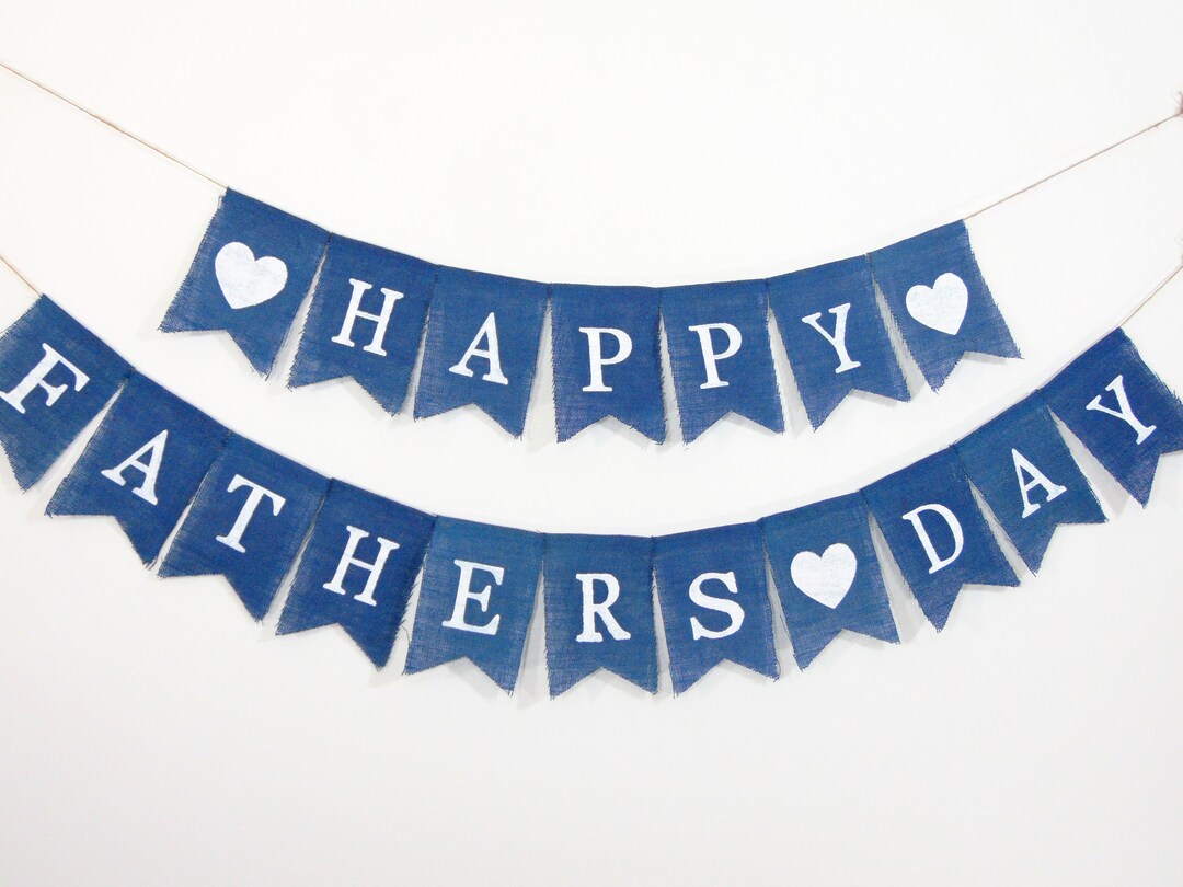 Happy Fathers Day Burlap Banner, Fathers Day Banner, Fathers Day Burlap ...