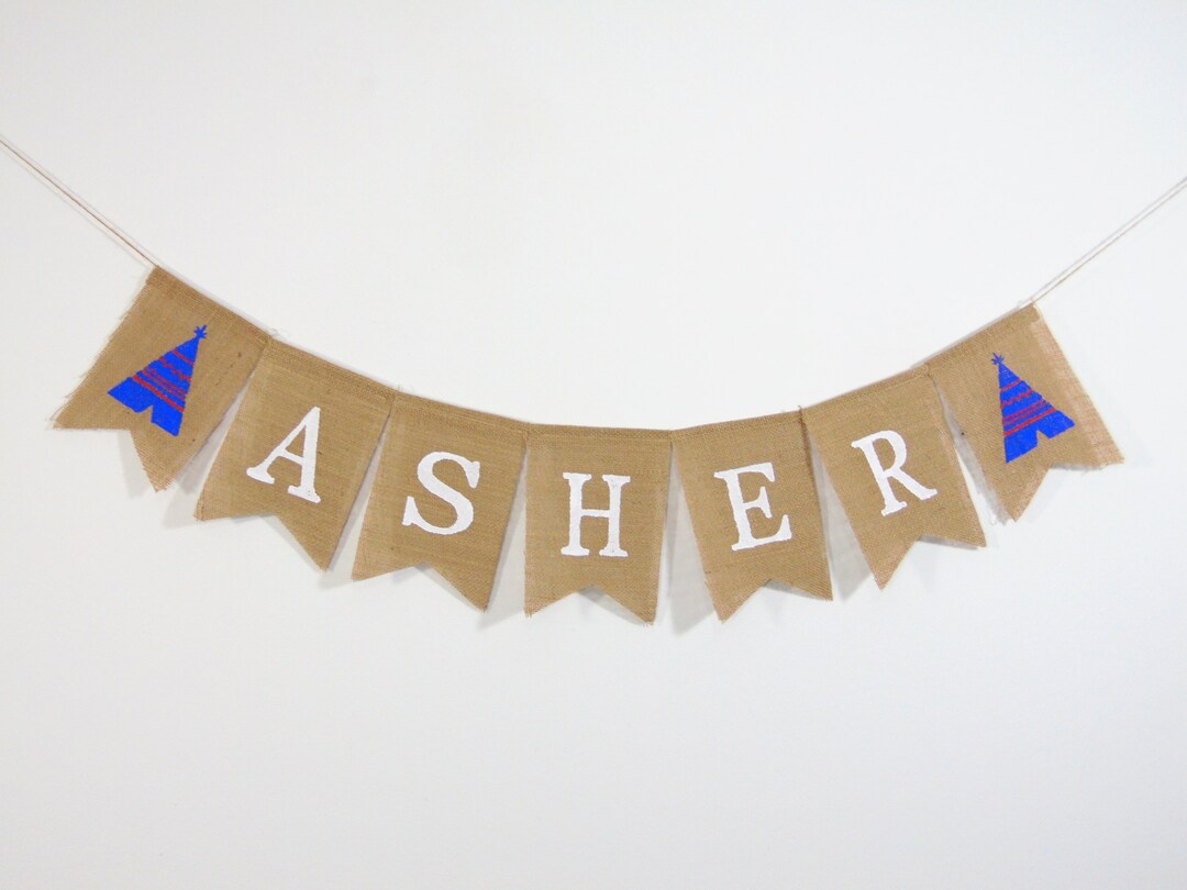Tee Pee Custom Name Burlap Banner, Personalized Name Banner, Tee Pee ...