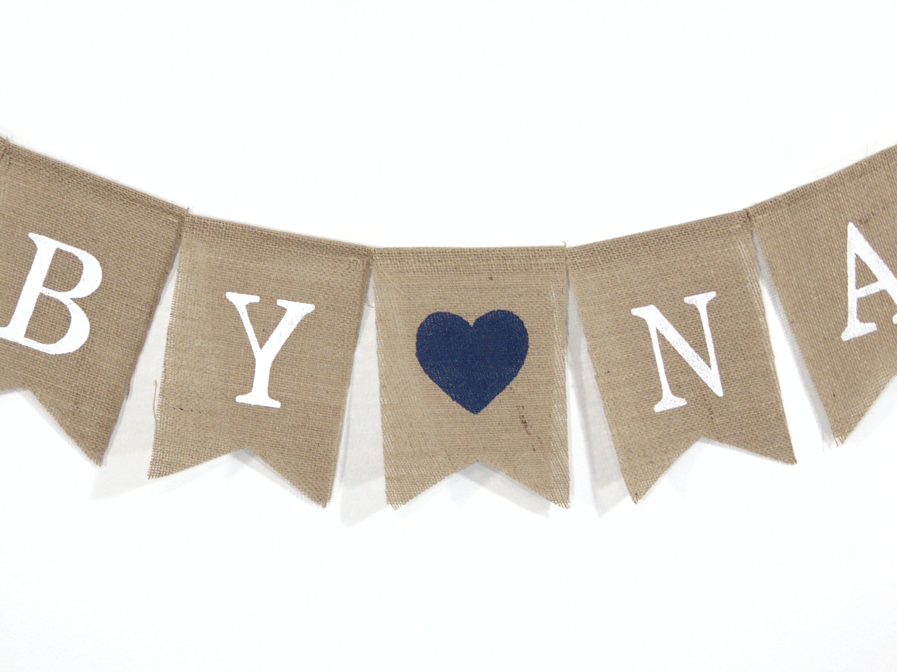 Custom Baby Name Banner Navy Blue Baby Shower Decorations - Etsy