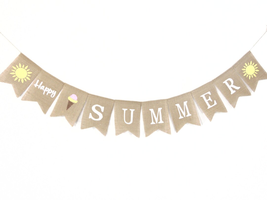 Happy Summer Banner, Summer Decorations, Summer 4th of July Decor ...