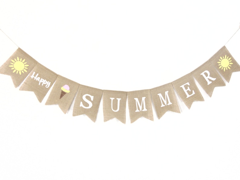 Happy Summer Banner Summer Decorations Summer 4th of July - Etsy