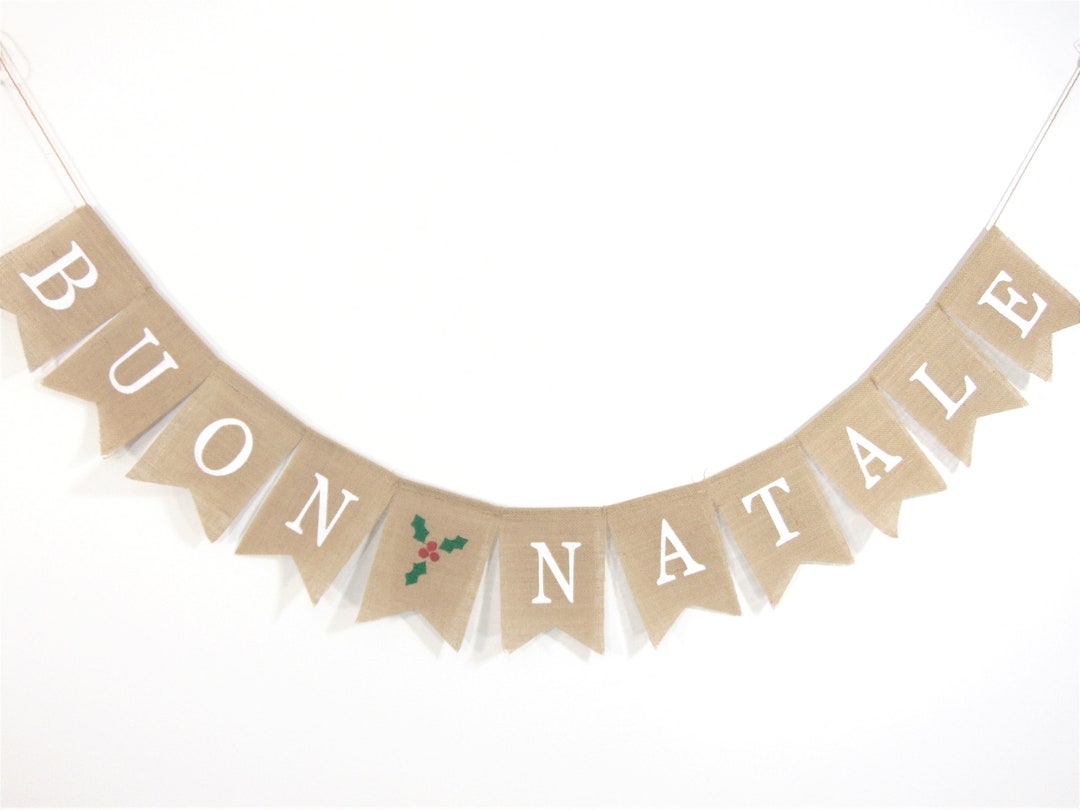 Buon Natale Banner, Italian Christmas Decorations, Christmas ...