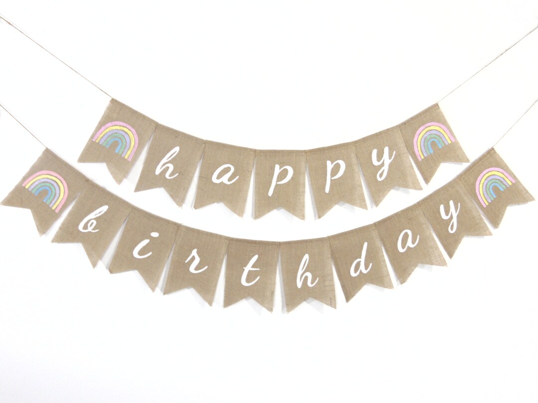 Boho Rainbow Birthday Banner, Boho Rainbow First Birthday, First ...