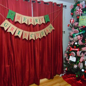 Merry Grinchmas Banner, Grinch Christmas Decorations, Merry Christmas ...