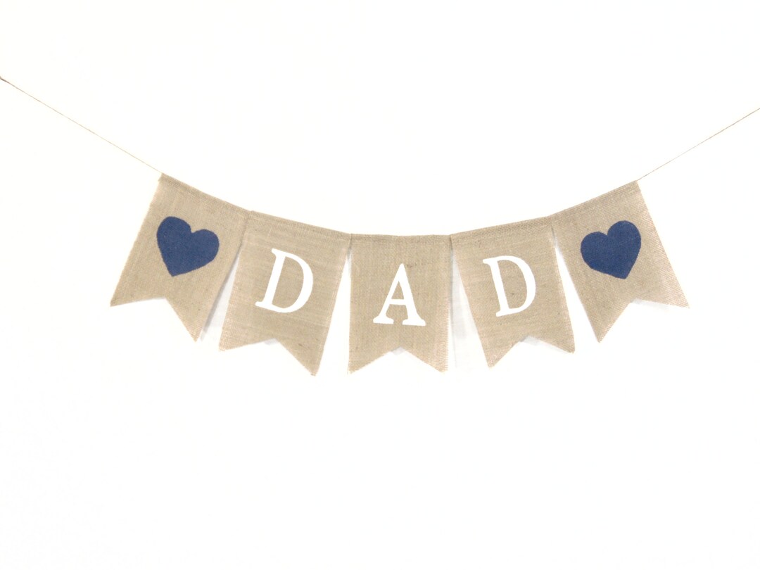 Happy Fathers Day Burlap Banner, Fathers Day Banner, Fathers Day Burlap ...