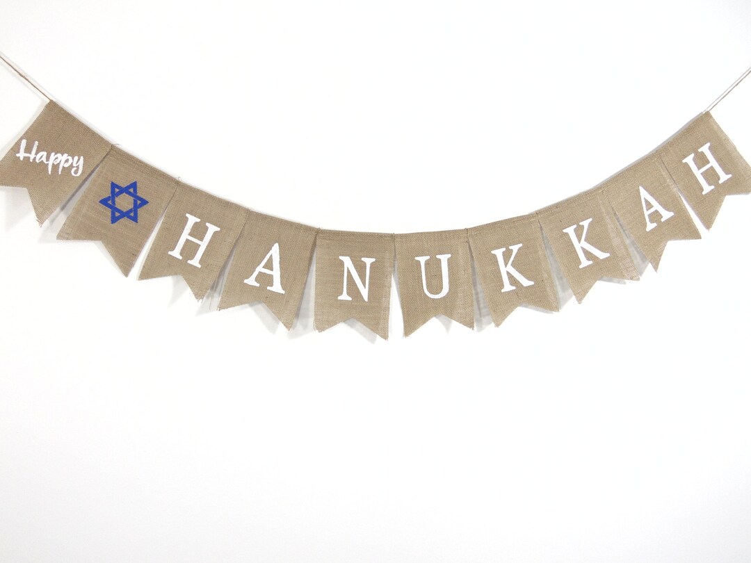 Happy Hanukkah Hanukkah Banner Hanukkah Bunting Hanukkah - Etsy