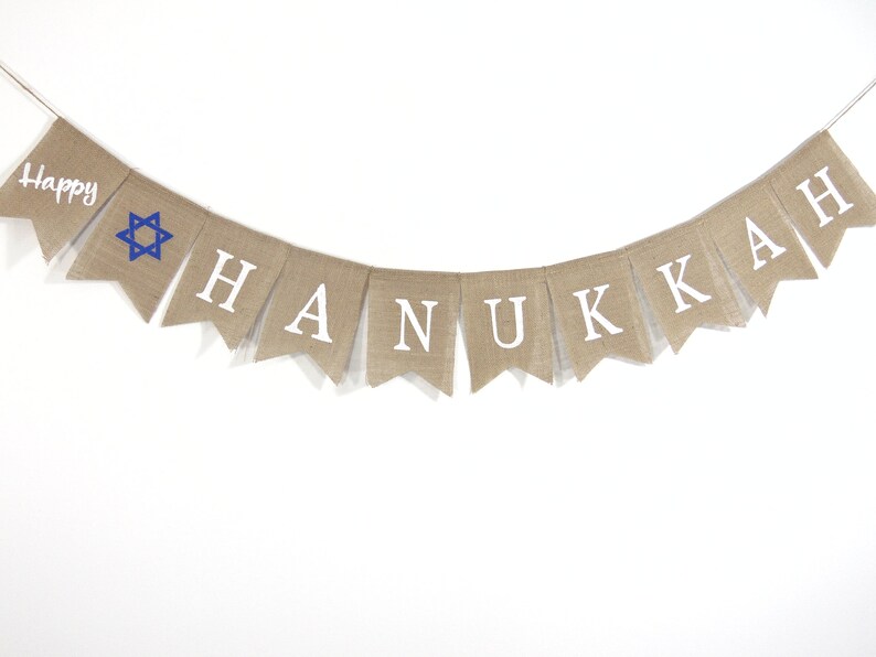 Happy Hanukkah Hanukkah Banner Hanukkah Bunting Hanukkah - Etsy