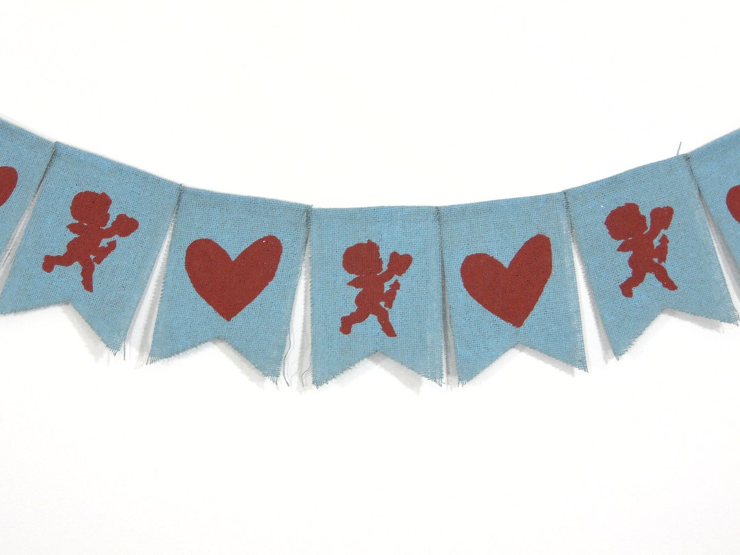 Cupid Banner, Valentines Day Decor, Happy Valentines Day Banner ...