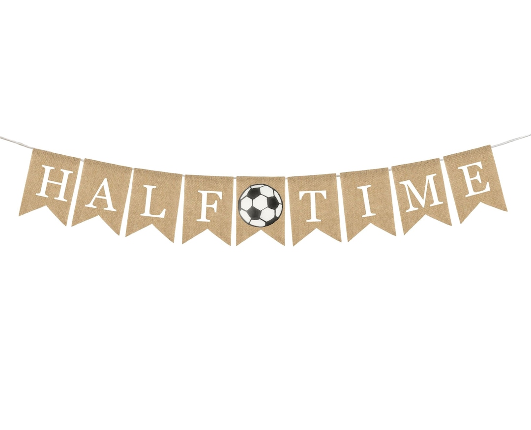 Soccer Birthday Party Banner, Half Time Banner, Sports Birthday Sign ...