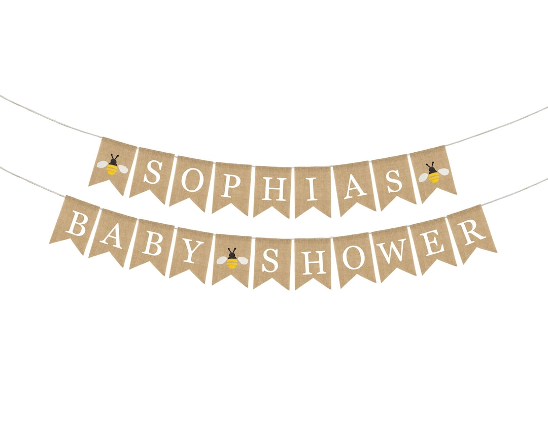 Custom Bee Baby Shower Banner, Baby Bee Banner, Baby Shower Decorations ...
