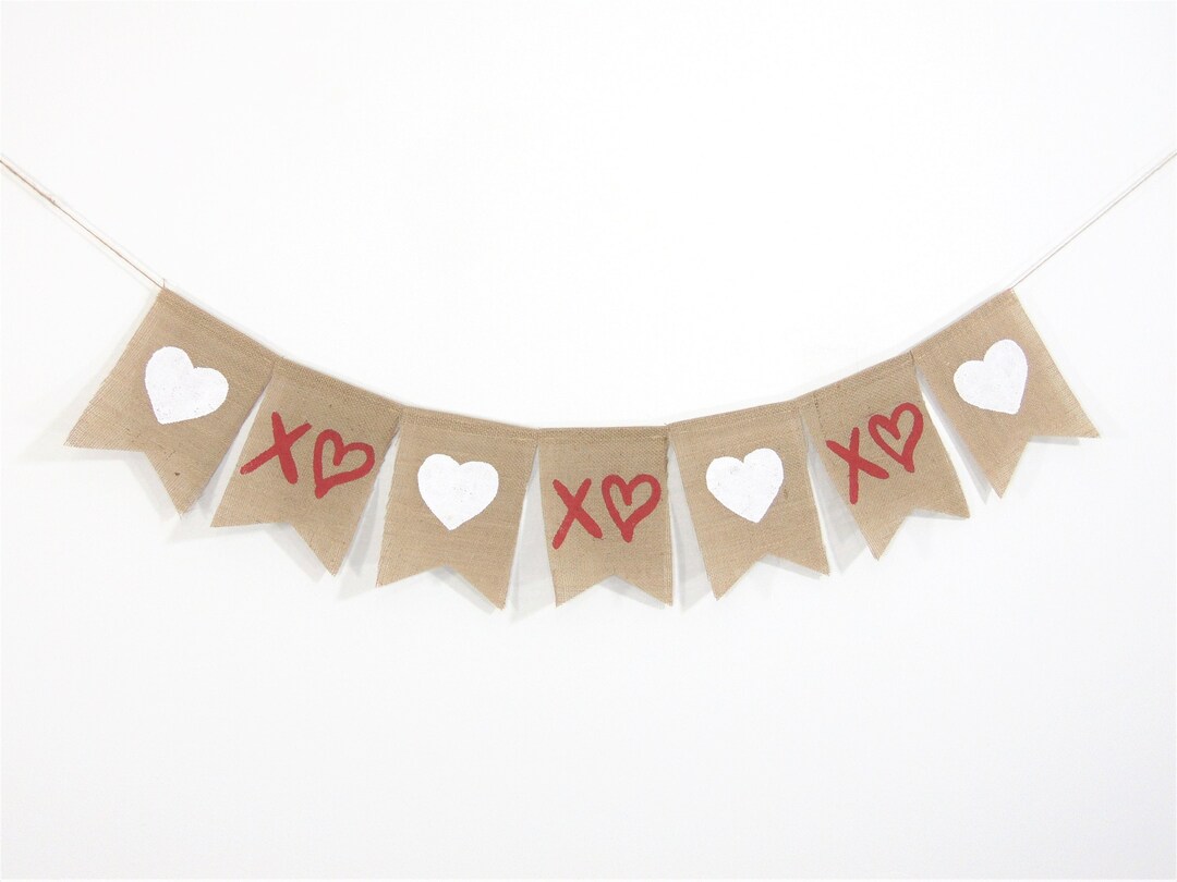 XOXO Banner, Valentines Day Decor, Happy Valentines Day Banner ...