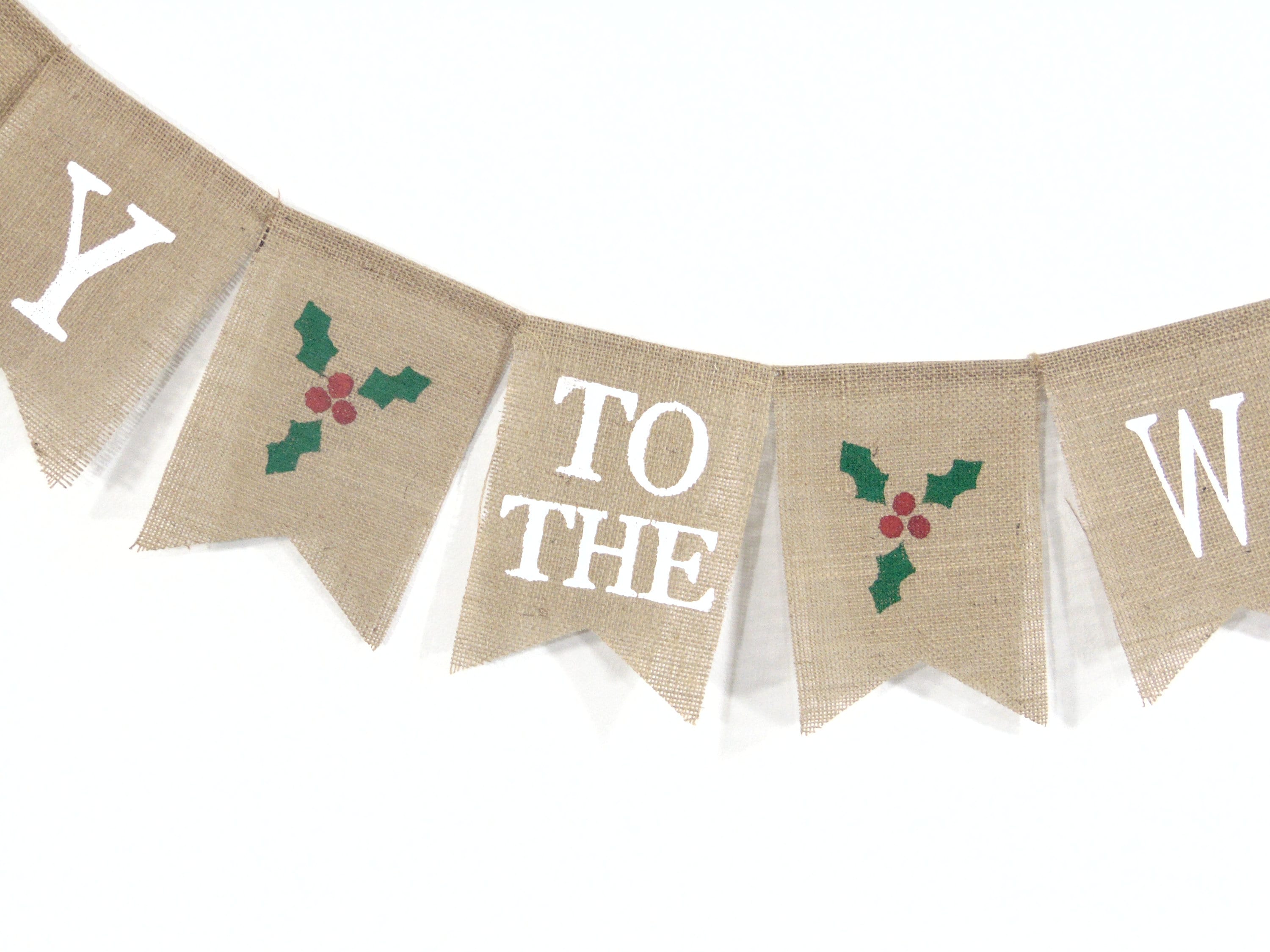 Joy to the World Banner, Christmas Decorations, Christmas Mantel ...