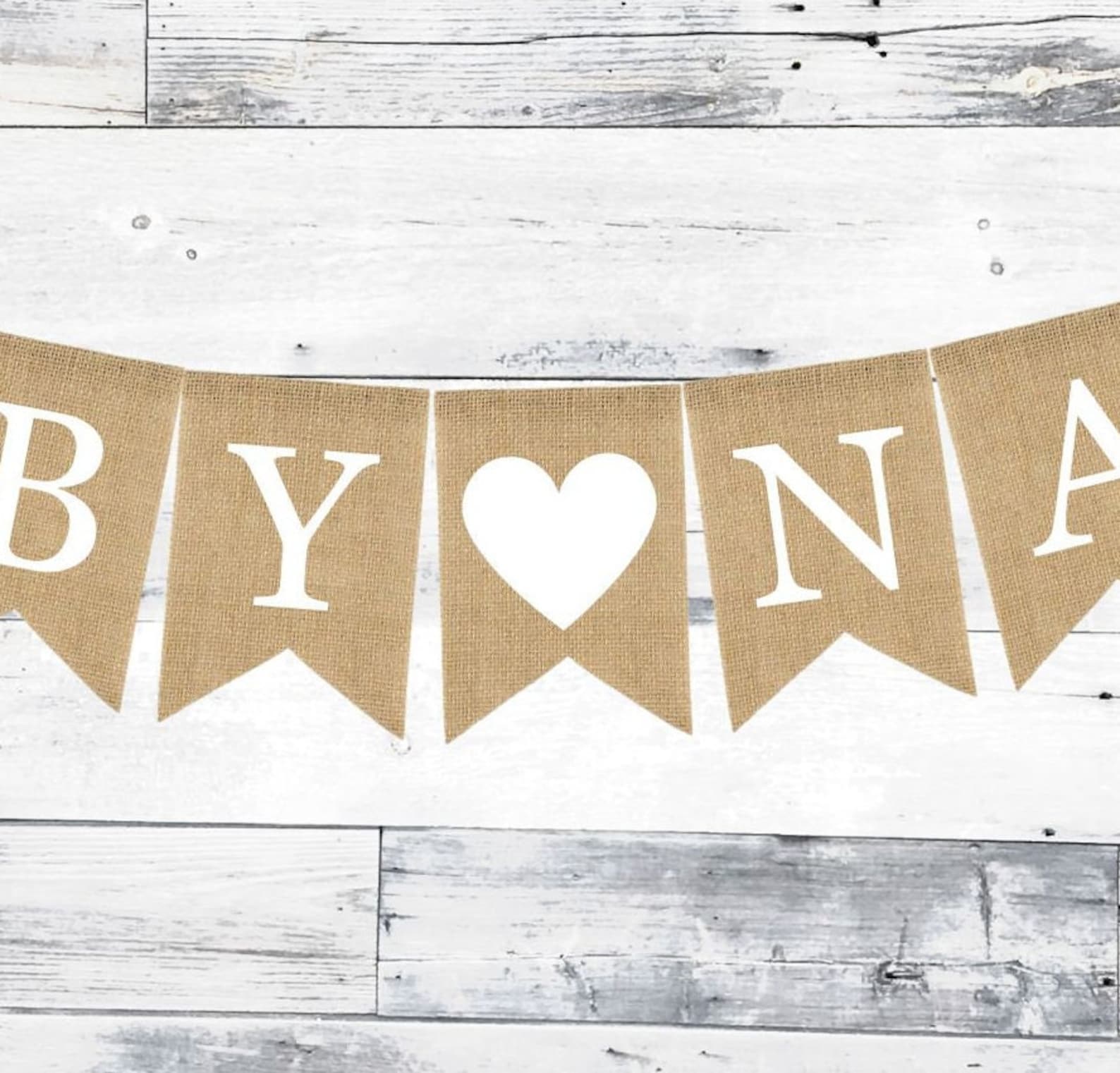 Custom Baby Name Banner, Gender Neutral Baby Shower Decorations, Gender ...