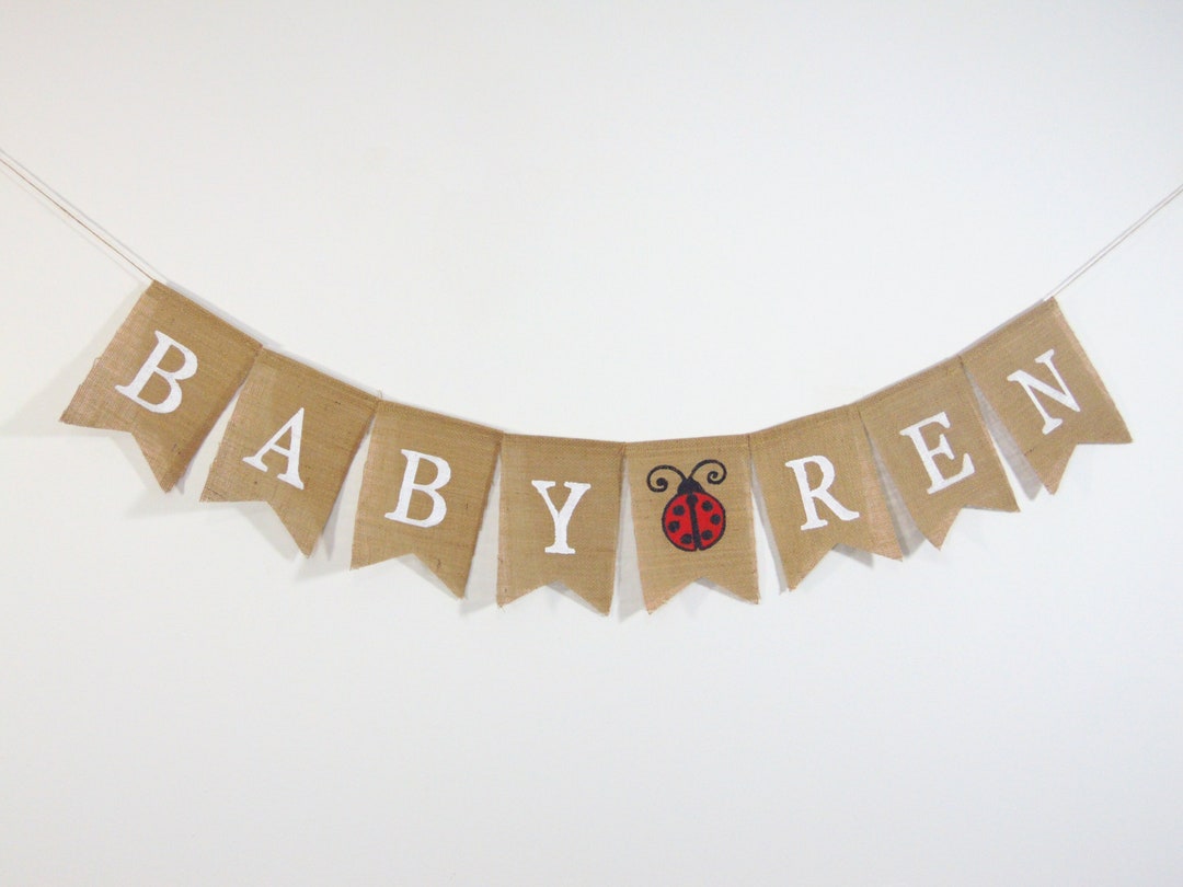 Custom Ladybug Name Banner, Lady Bug Banner Decorations, Lady Bug ...