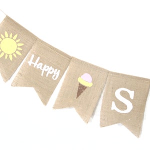 Happy Summer Banner, Summer Decorations, Summer 4th of July Decor ...