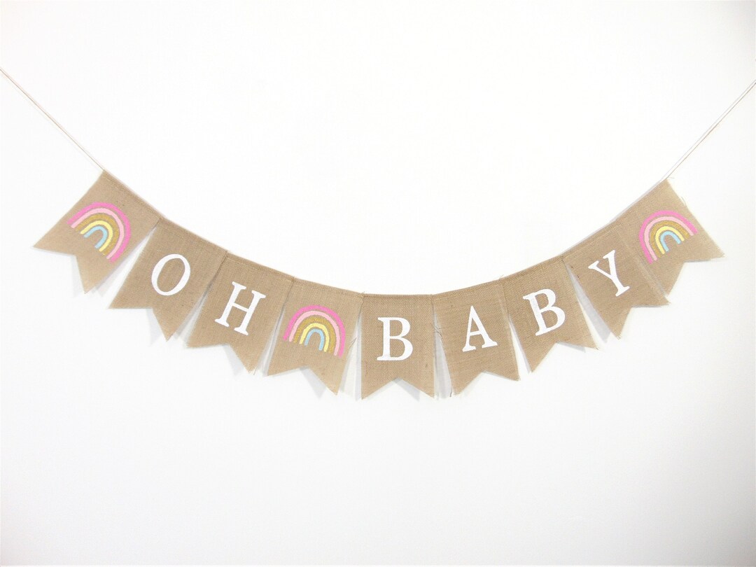 Rainbow Baby Shower Banner, Boho Rainbow Shower Decoration, Baby Shower ...