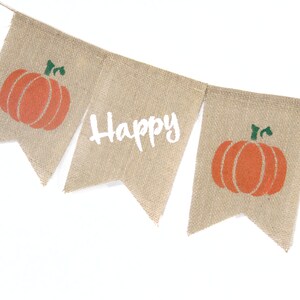 Happy Fall Burlap Banner, Fall Decorations, Autumn Burlap Banner, Happy ...