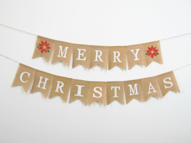 Merry Christmas Banner, Merry Christmas Bunting, Christmas Decor ...