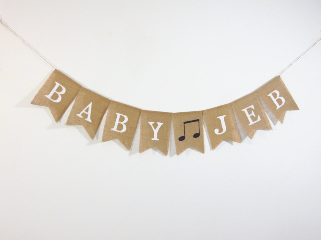 Custom Music Note Banner, Music Baby Shower Decorations, Music Note ...